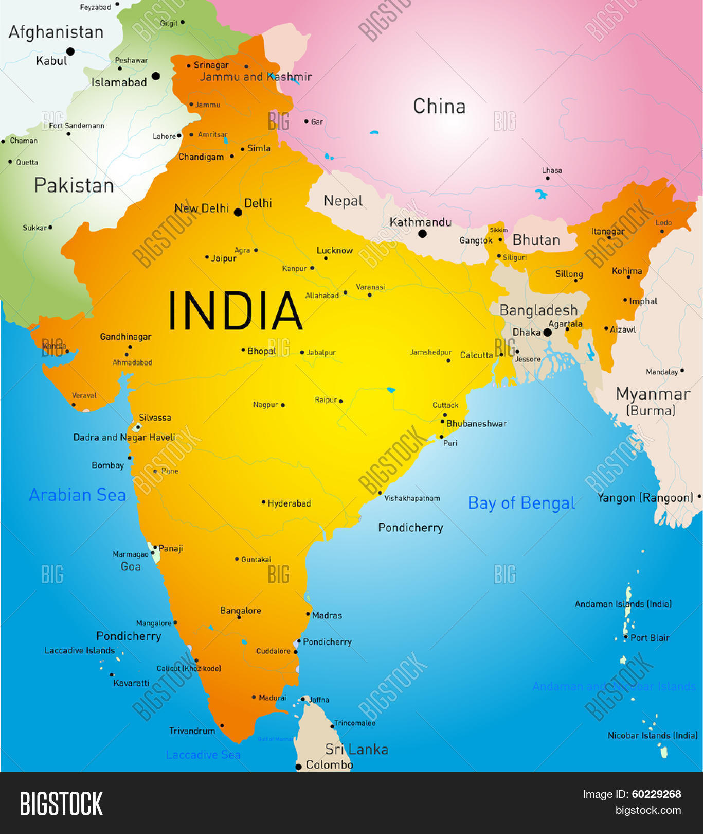 Vector Detailed Map Vector & Photo (Free Trial) | Bigstock