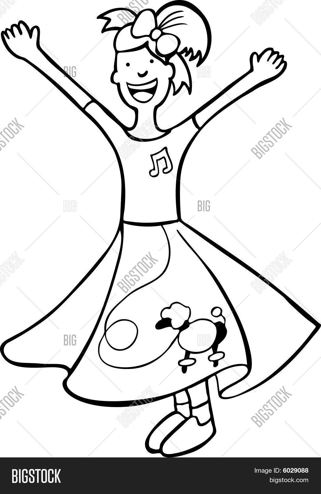 Poodle Skirt Costume Vector & Photo (Free Trial) | Bigstock