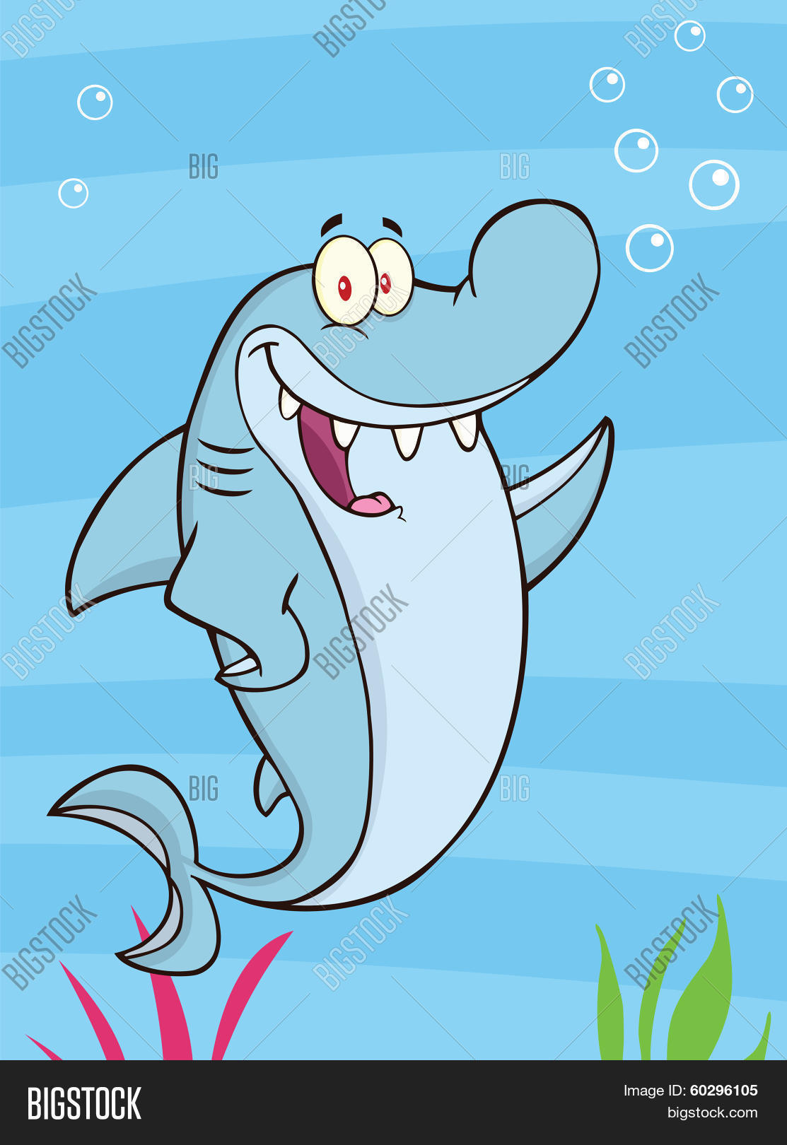 Happy Shark Cartoon Image & Photo (Free Trial) | Bigstock