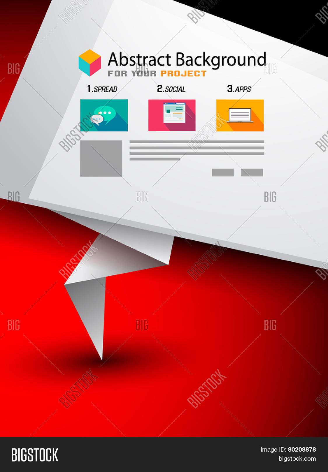 Origami Style Flyer Vector & Photo (Free Trial) | Bigstock