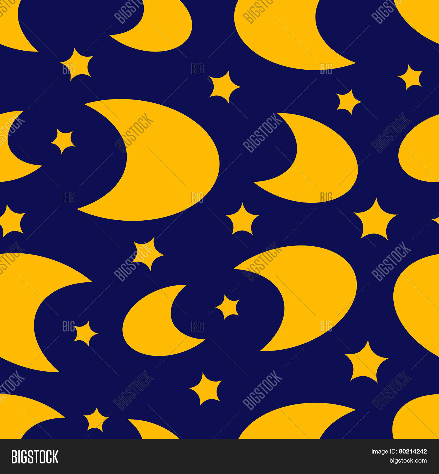Moon Stars Seamless Vector & Photo (Free Trial) | Bigstock