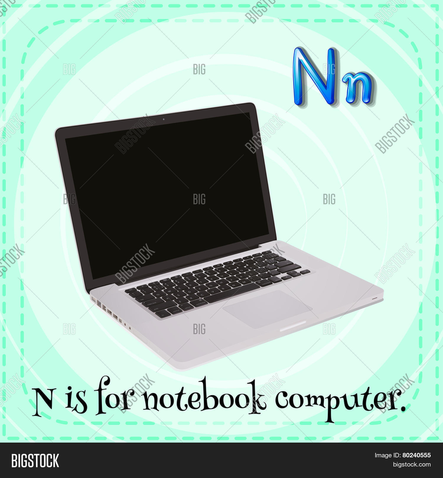 Letter N Notebook Vector & Photo (Free Trial) | Bigstock