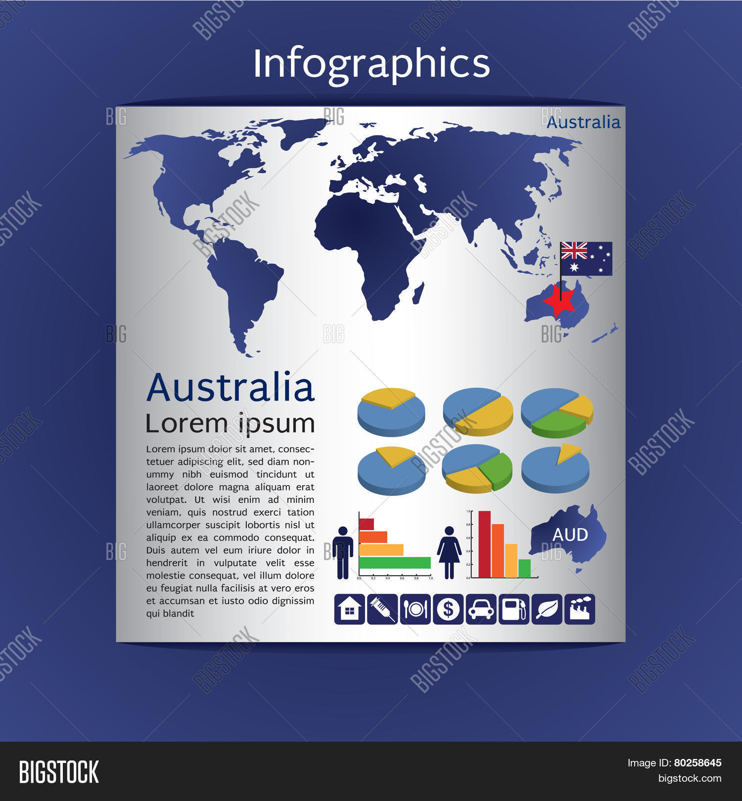 Infographic Map Vector & Photo (Free Trial) | Bigstock