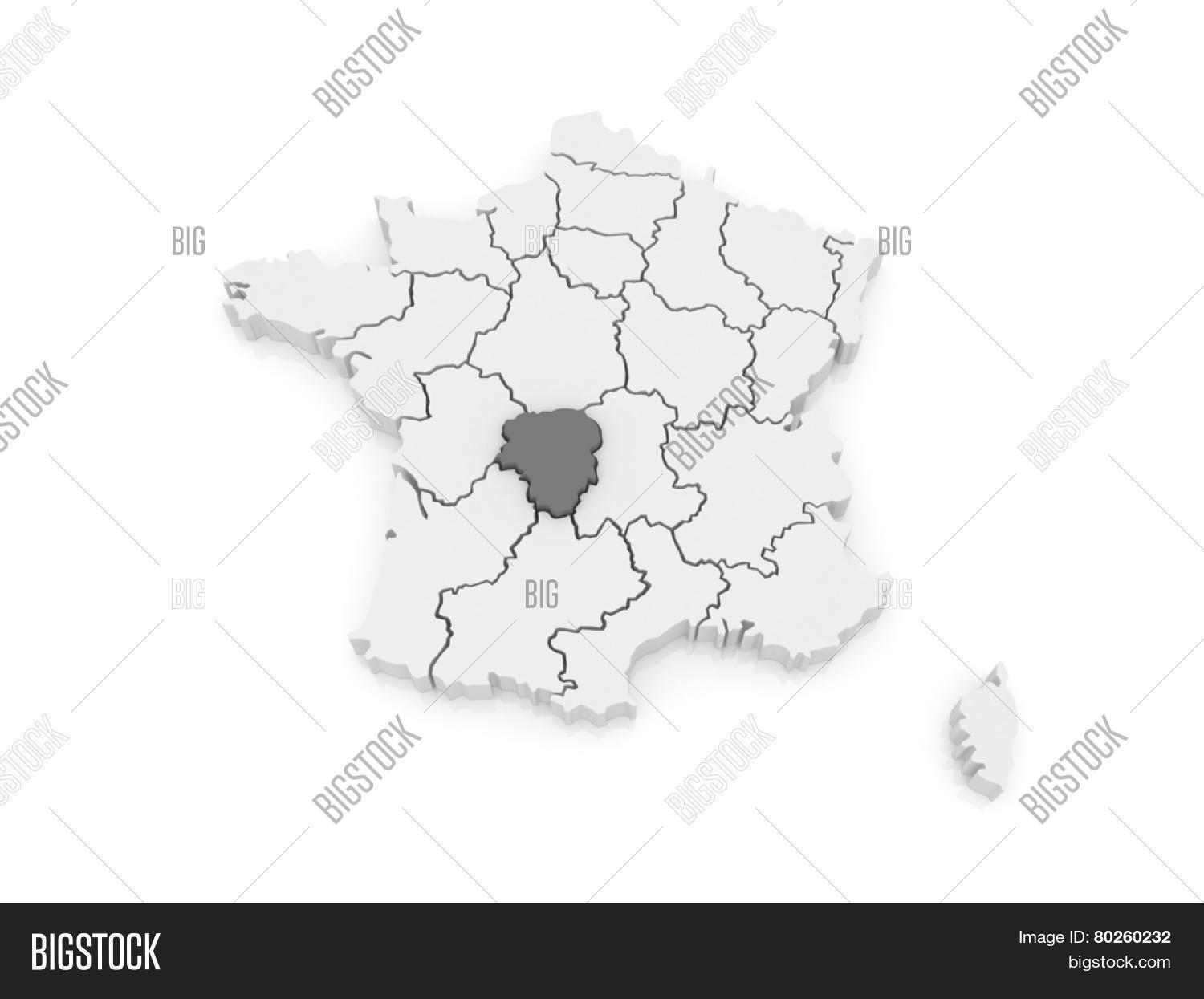 Map Limousin. France. Image & Photo (Free Trial) | Bigstock