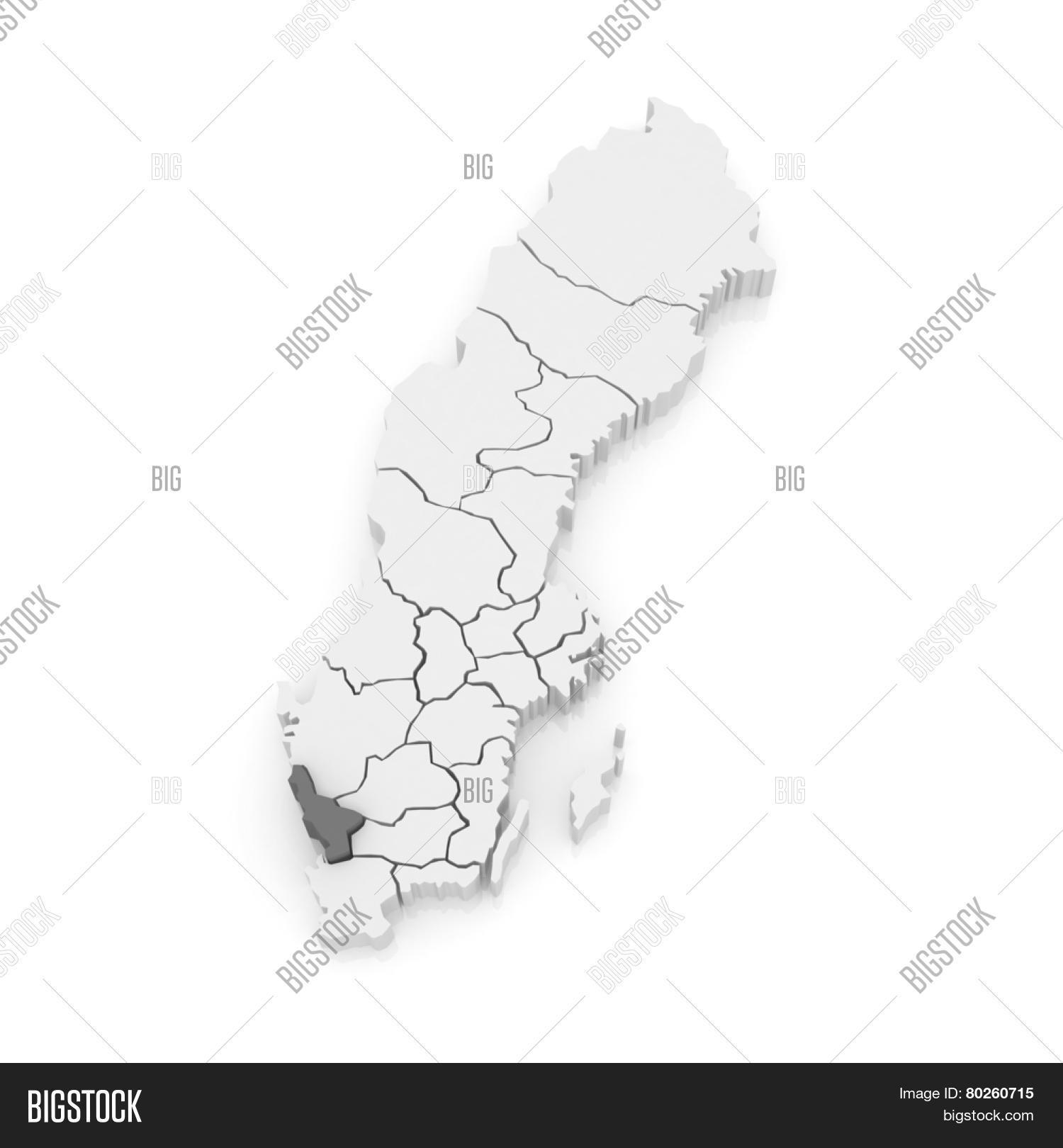 Map Halland. Sweden. Image & Photo (Free Trial) | Bigstock