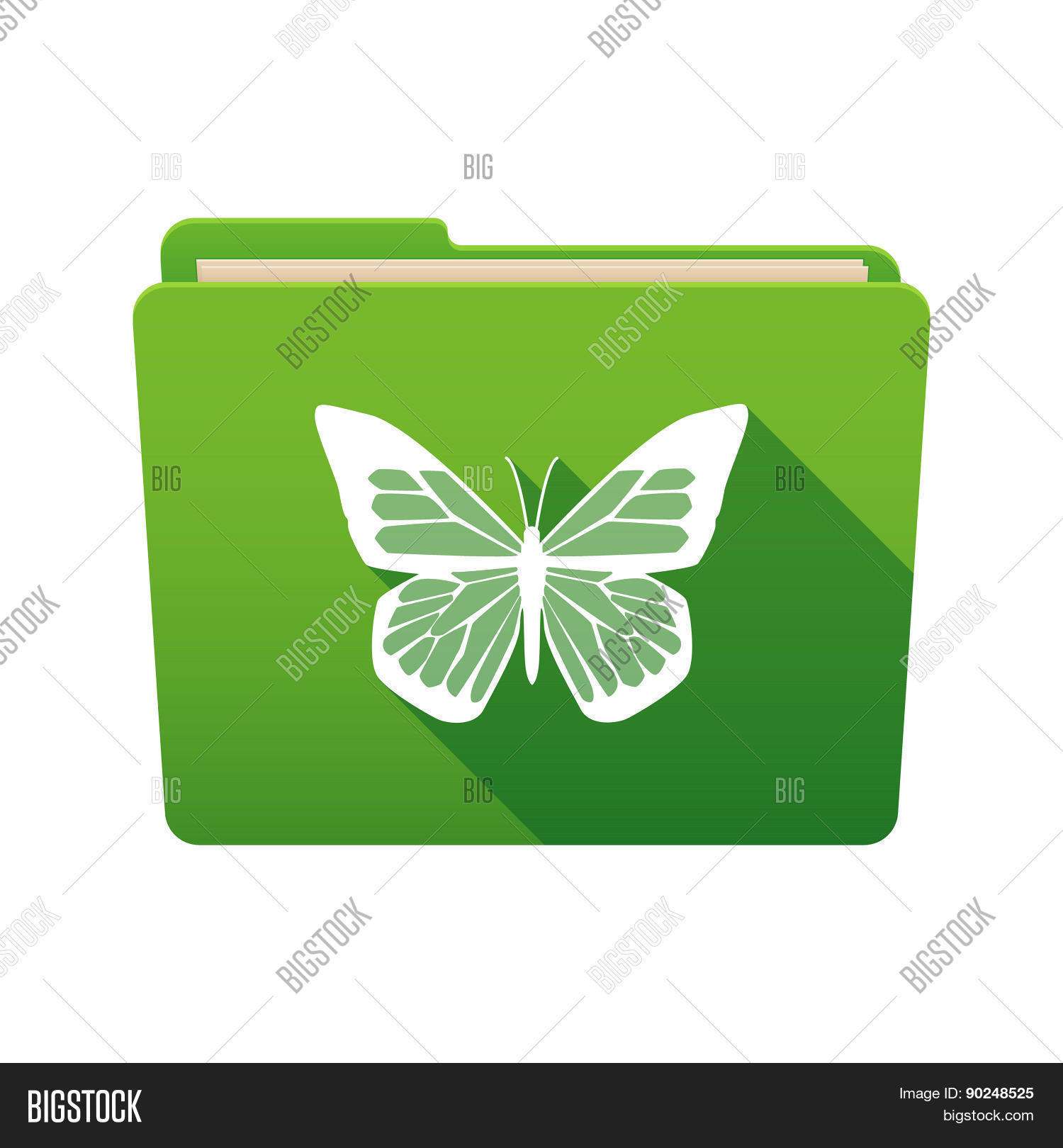 Folder Icon Butterfly Vector & Photo (Free Trial) | Bigstock