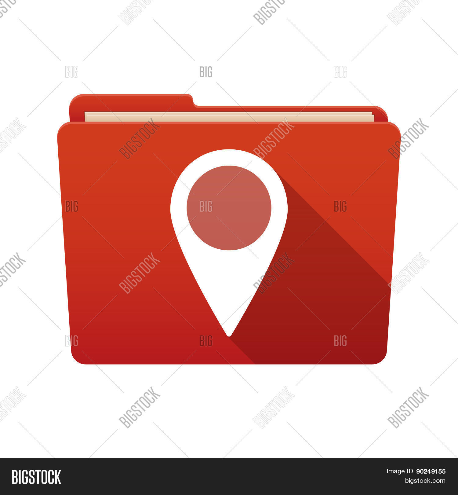 Folder Icon Map Mark Vector & Photo (Free Trial) | Bigstock