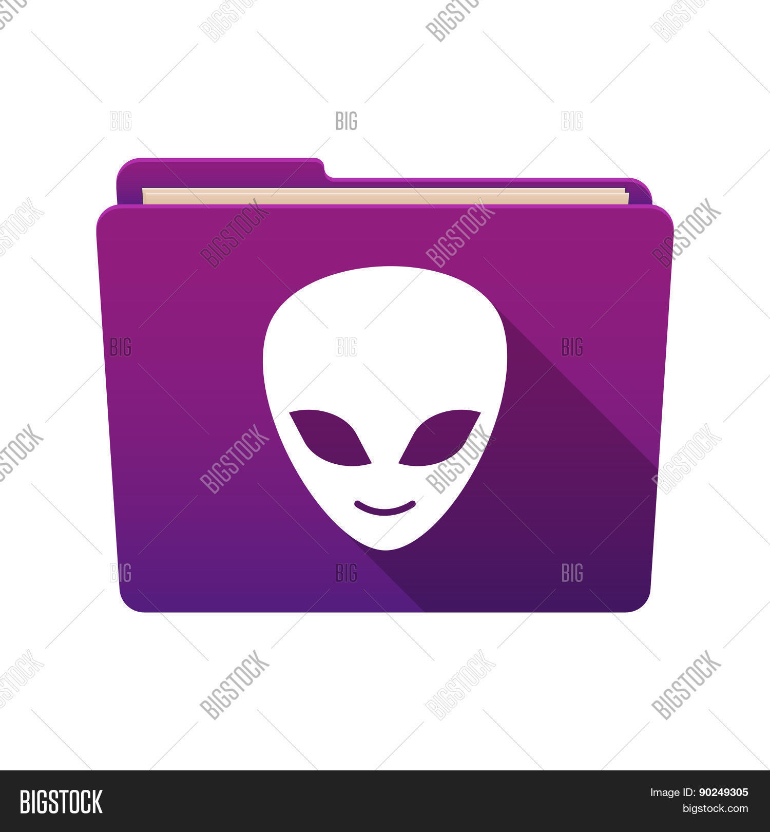 Folder Icon Alien Vector & Photo (Free Trial) | Bigstock