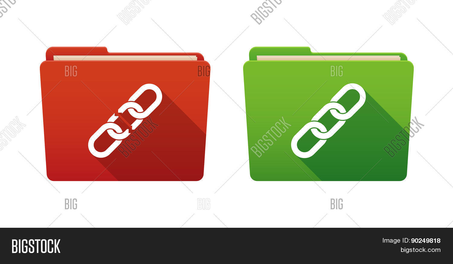 Folder Icon Set Vector & Photo (Free Trial) | Bigstock