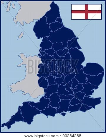 Blank Map England Vector & Photo (Free Trial) | Bigstock