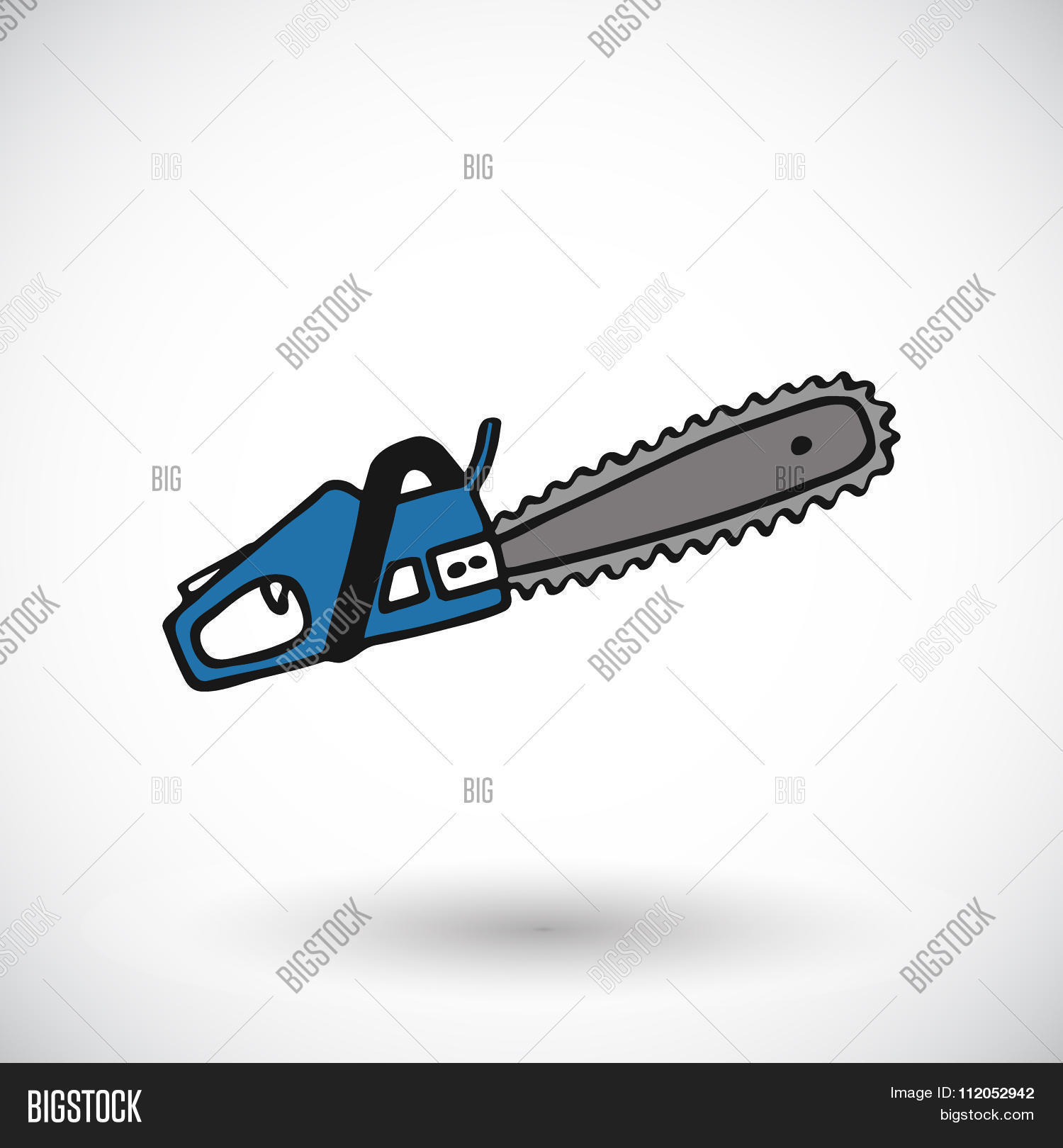 Chainsaw Sketch. Hand Vector & Photo (Free Trial) | Bigstock