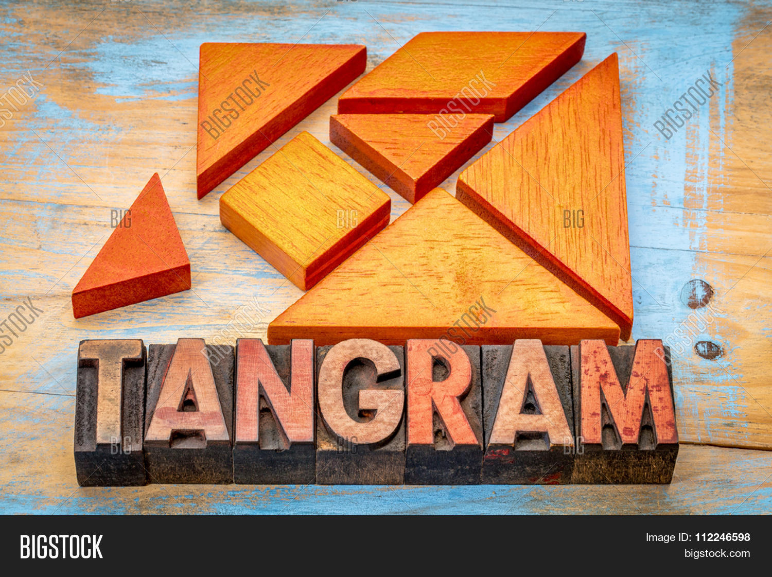 Seven Tangram Wooden Image & Photo (Free Trial) | Bigstock