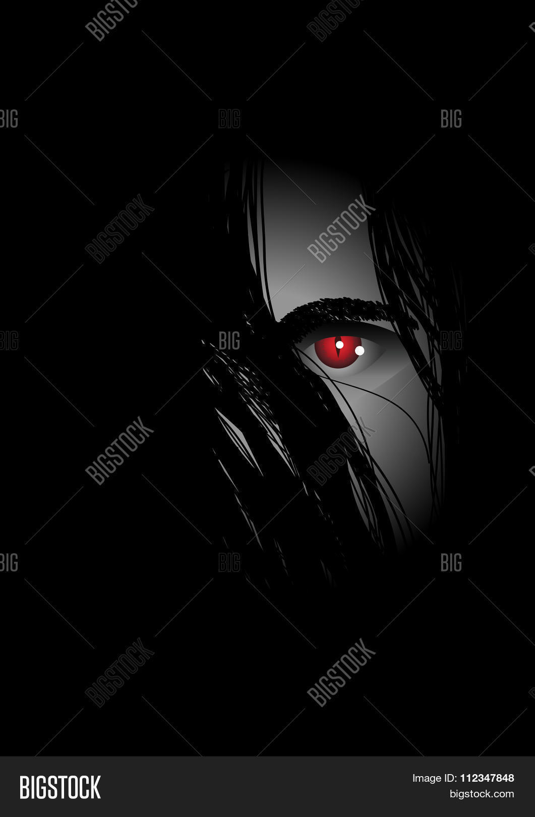 Evil Eye Lurking Dark Vector & Photo (Free Trial) | Bigstock