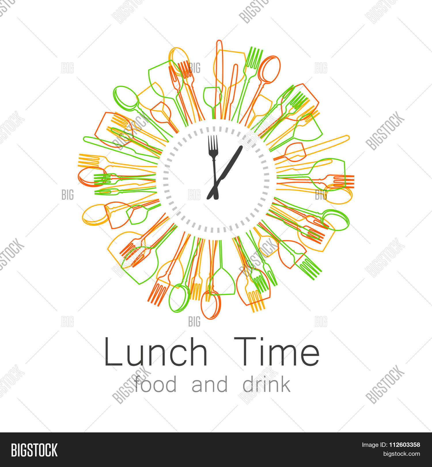 Lunch Time Logo. Vector & Photo (Free Trial) | Bigstock