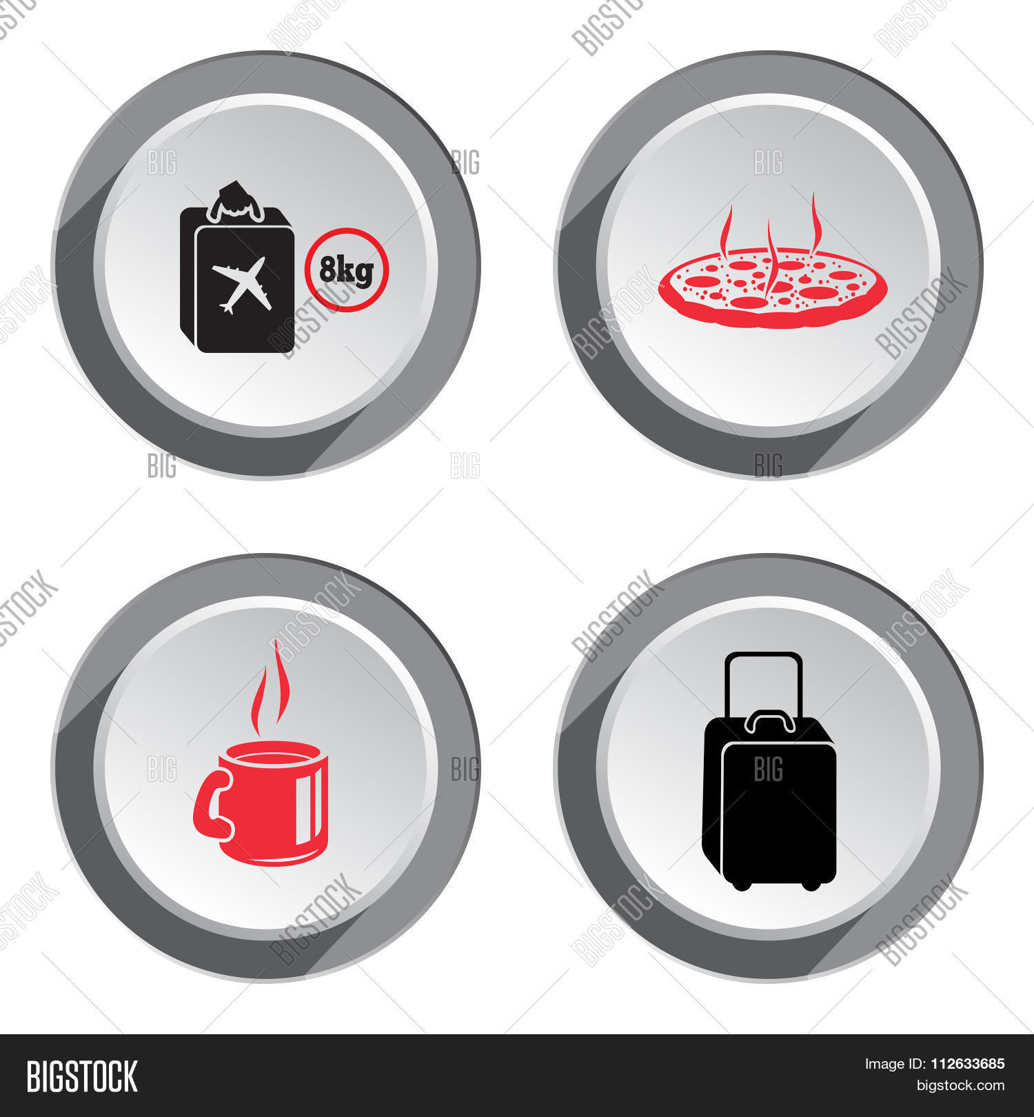 Airport Baggage Icon Vector & Photo (Free Trial) | Bigstock