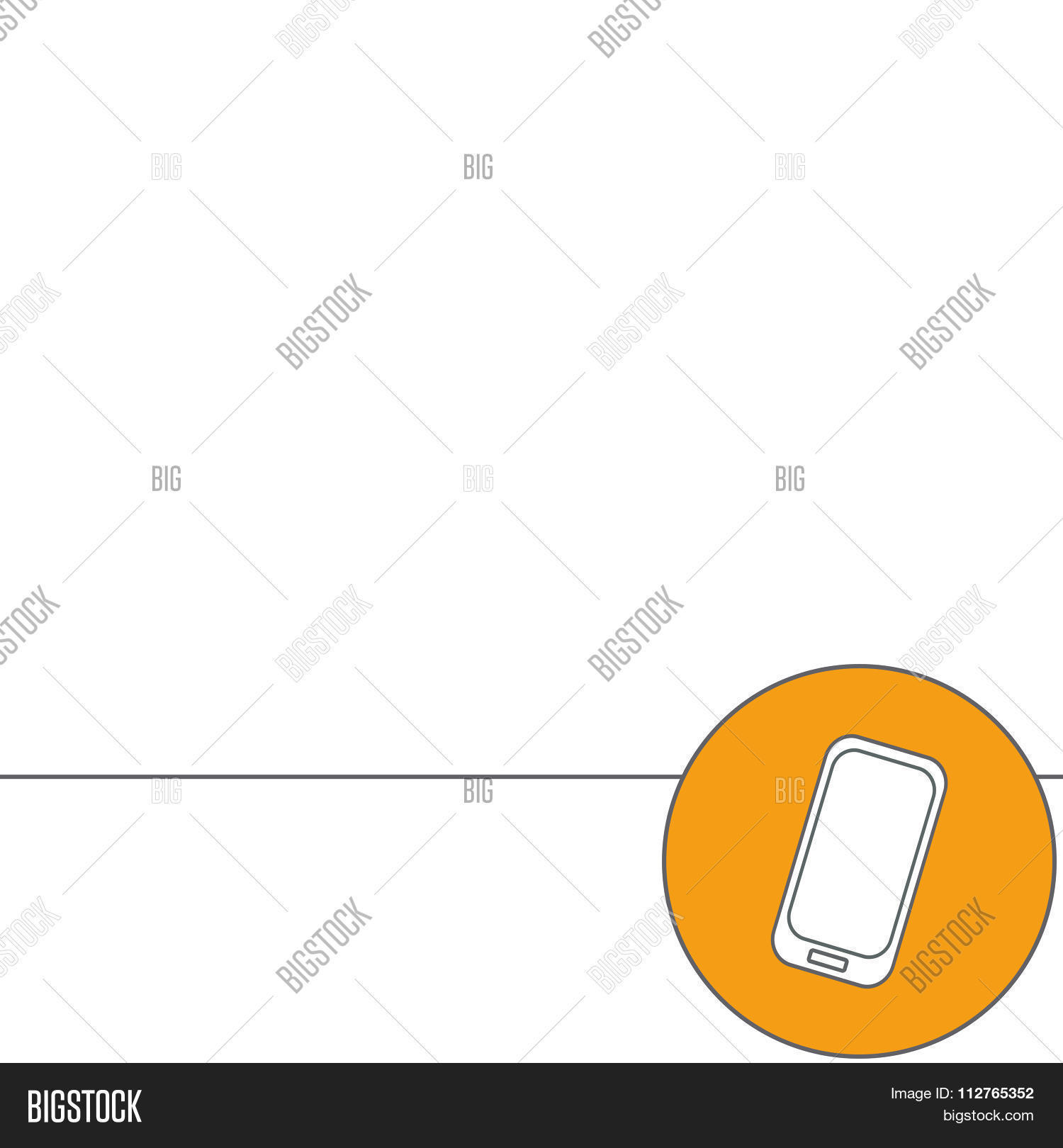 Mobile Phone Line Vector & Photo (Free Trial) | Bigstock
