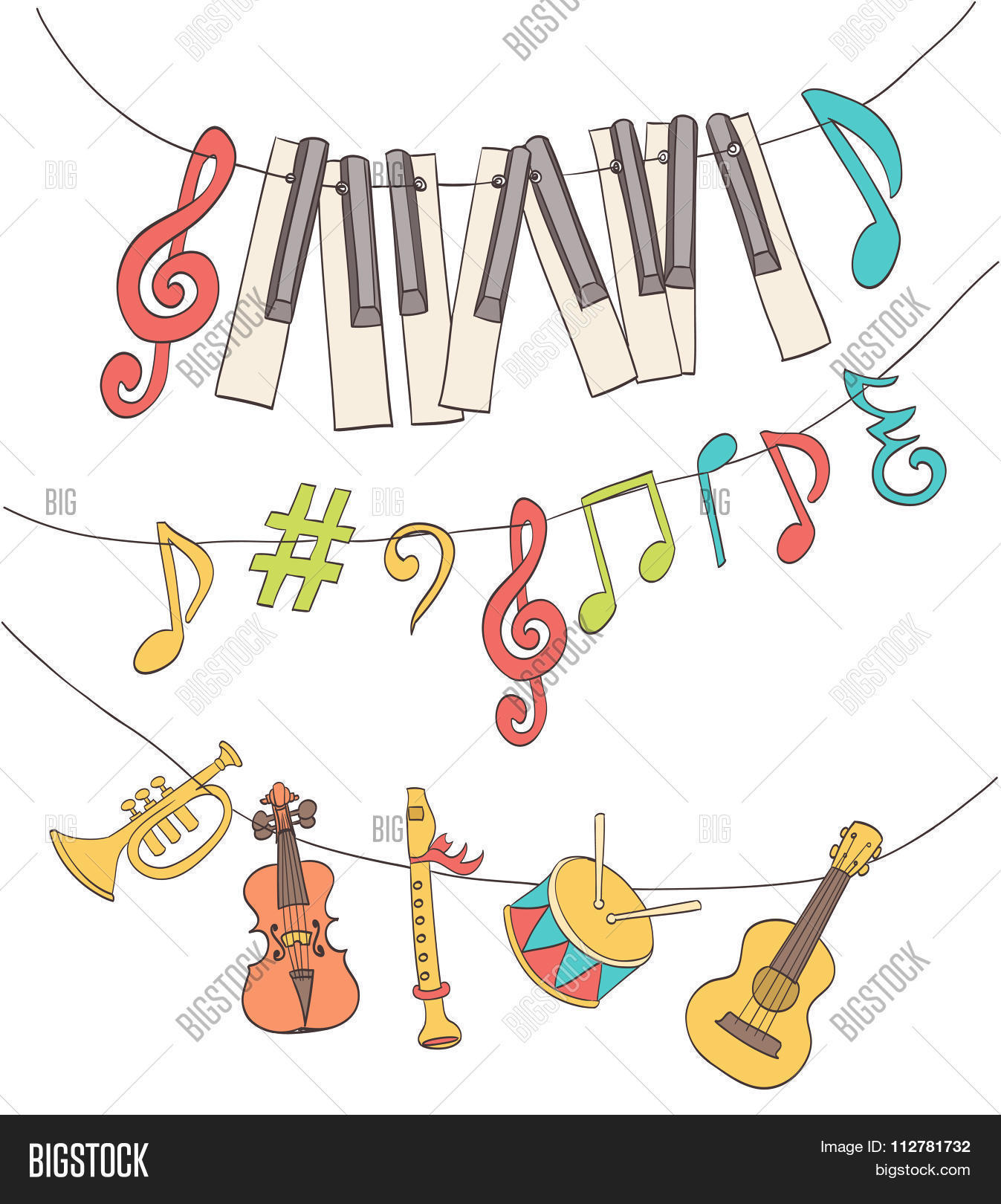 Cute Musical Signs, Vector & Photo (Free Trial) | Bigstock