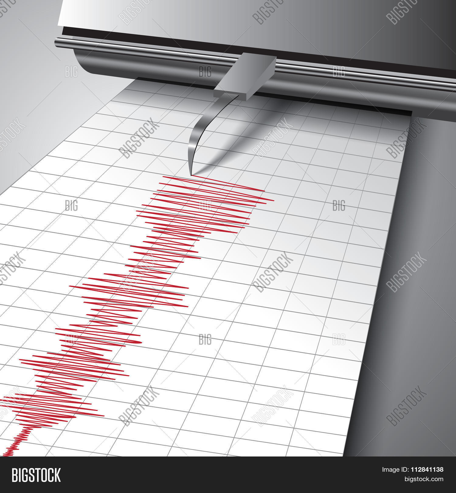 Seismograph Chart Vector & Photo (Free Trial) | Bigstock