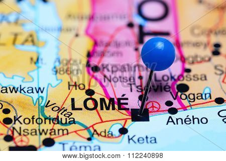 Lome Pinned On Map Image & Photo (Free Trial) | Bigstock