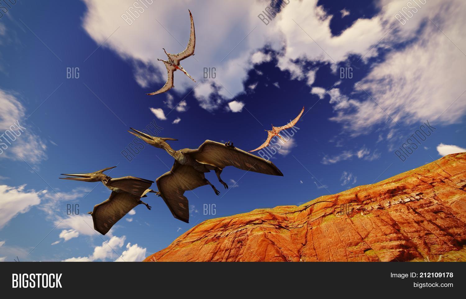 Flying Pterodactyl Image & Photo (Free Trial) | Bigstock