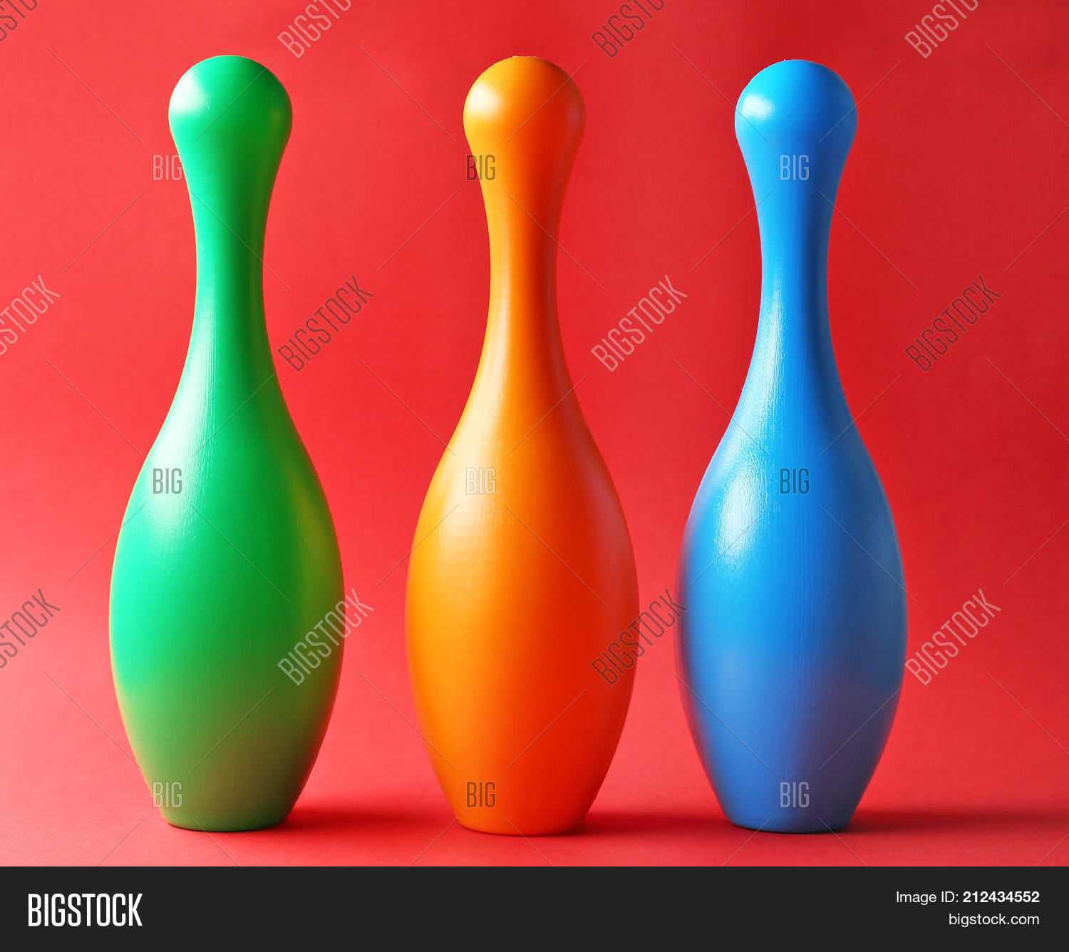Bright Bowling Pins On Image & Photo (Free Trial) | Bigstock