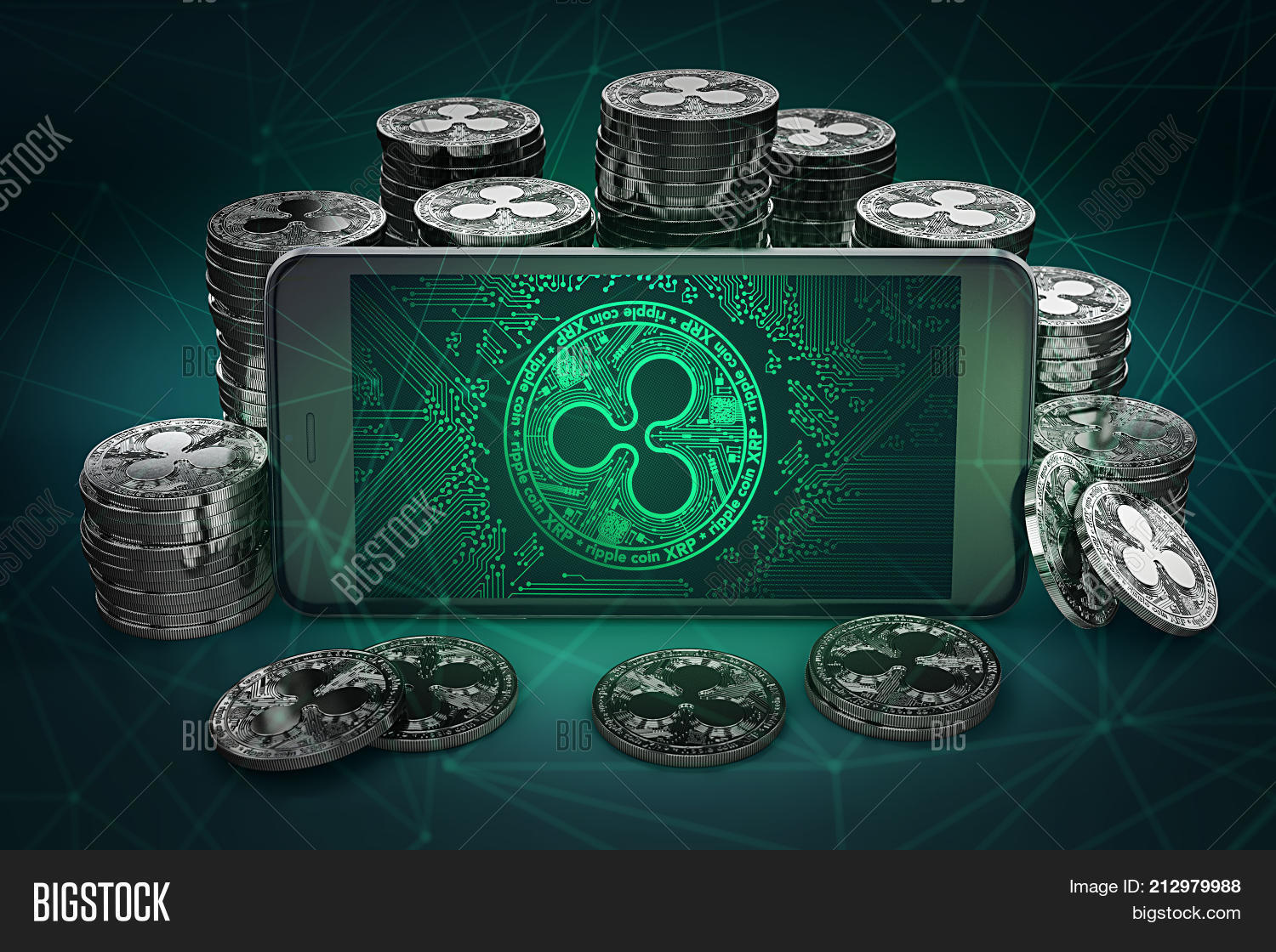 Ripple Coin Symbol On- Image & Photo (Free Trial) | Bigstock