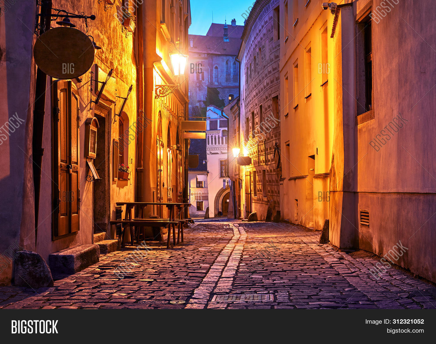 Narrow Street Old Town Image & Photo (Free Trial) | Bigstock