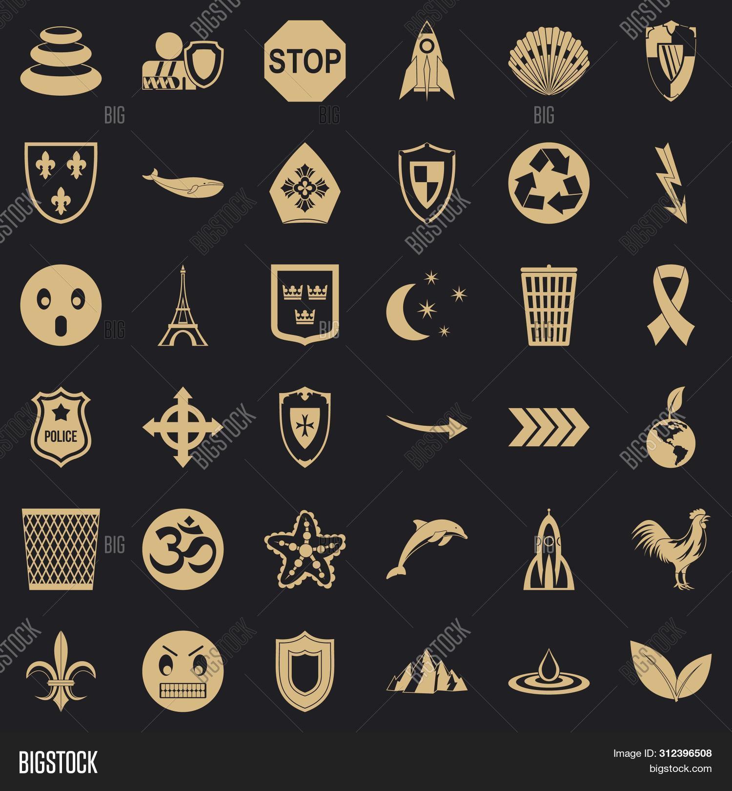 Shield Emblem Icons Image & Photo (Free Trial) | Bigstock