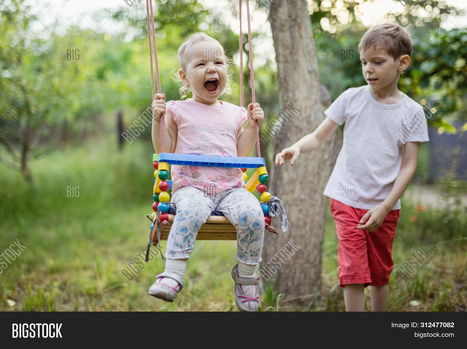 Young Boy Pushing Image & Photo (Free Trial) | Bigstock