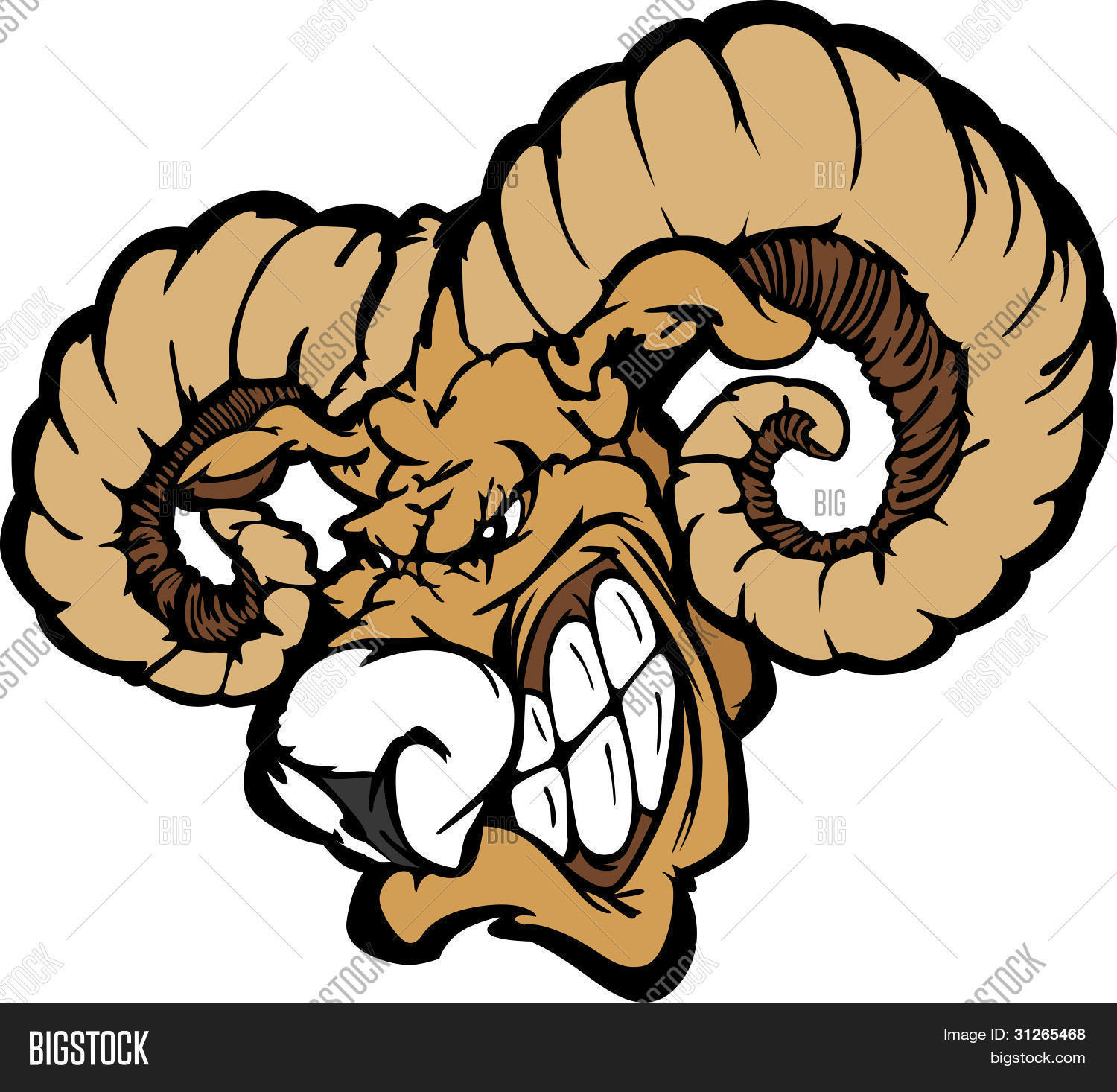 Ram Mascot Cartoon Vector & Photo (Free Trial) | Bigstock