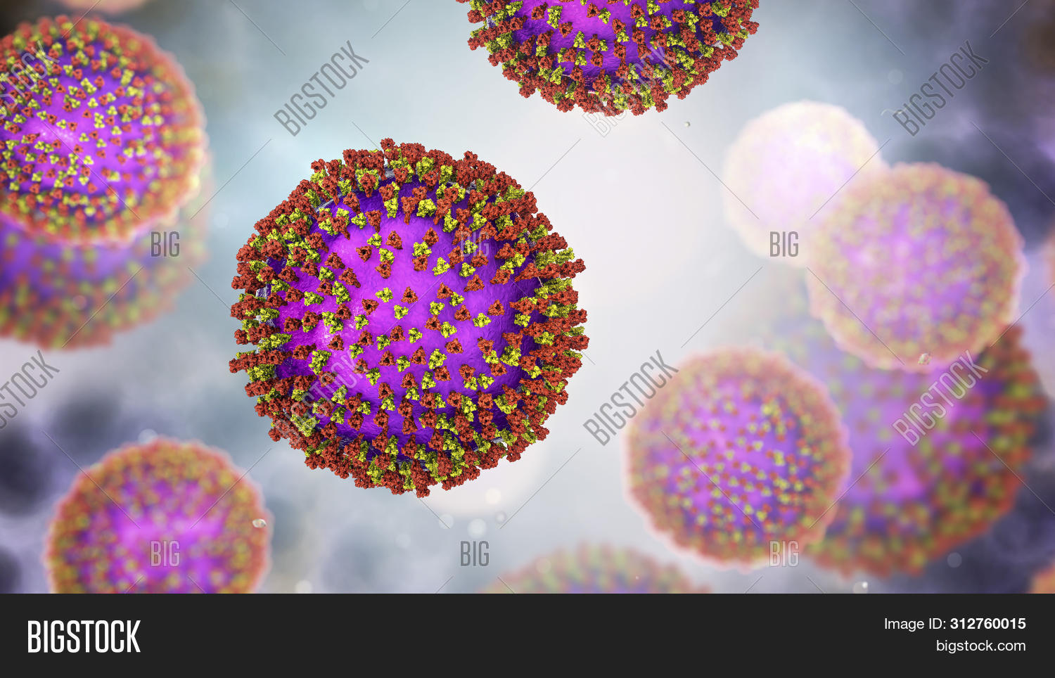 Measles Viruses. 3d Image & Photo (Free Trial) | Bigstock