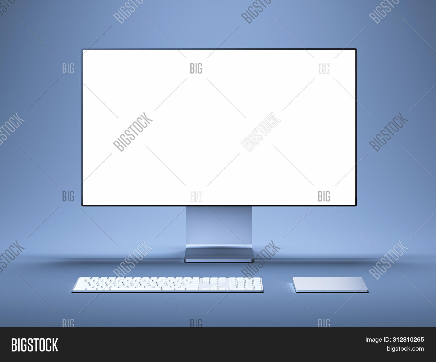 Realistic Pc Big White Image & Photo (Free Trial) | Bigstock
