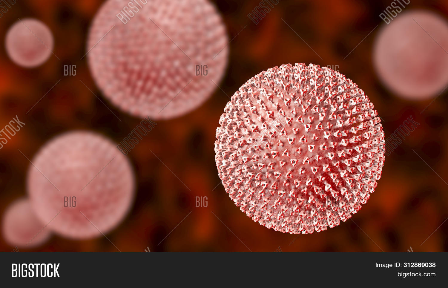 Measles Viruses. 3d Image & Photo (Free Trial) | Bigstock