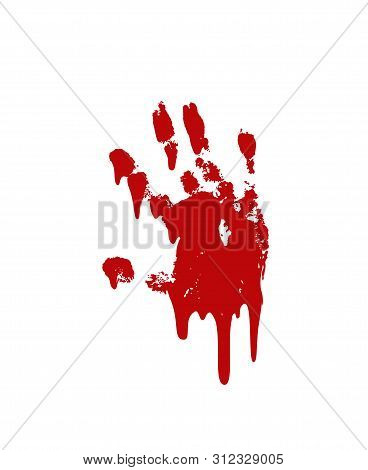 Bloody Hand Print Vector & Photo (Free Trial) | Bigstock