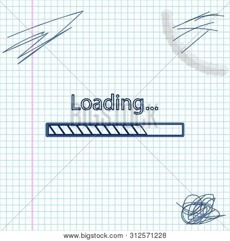 Loading Line Sketch Vector & Photo (Free Trial) | Bigstock