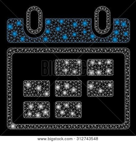 Glowing Mesh Month Vector & Photo (Free Trial) | Bigstock