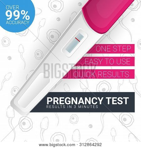 Pregnancy Test Banner Vector & Photo (Free Trial) | Bigstock