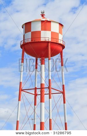 Water Tower Red White Image & Photo (Free Trial) | Bigstock