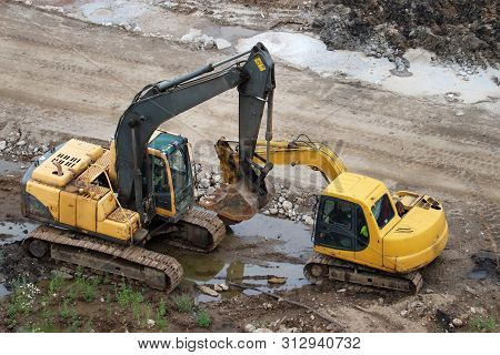 Excavators Dirty Image & Photo (Free Trial) | Bigstock