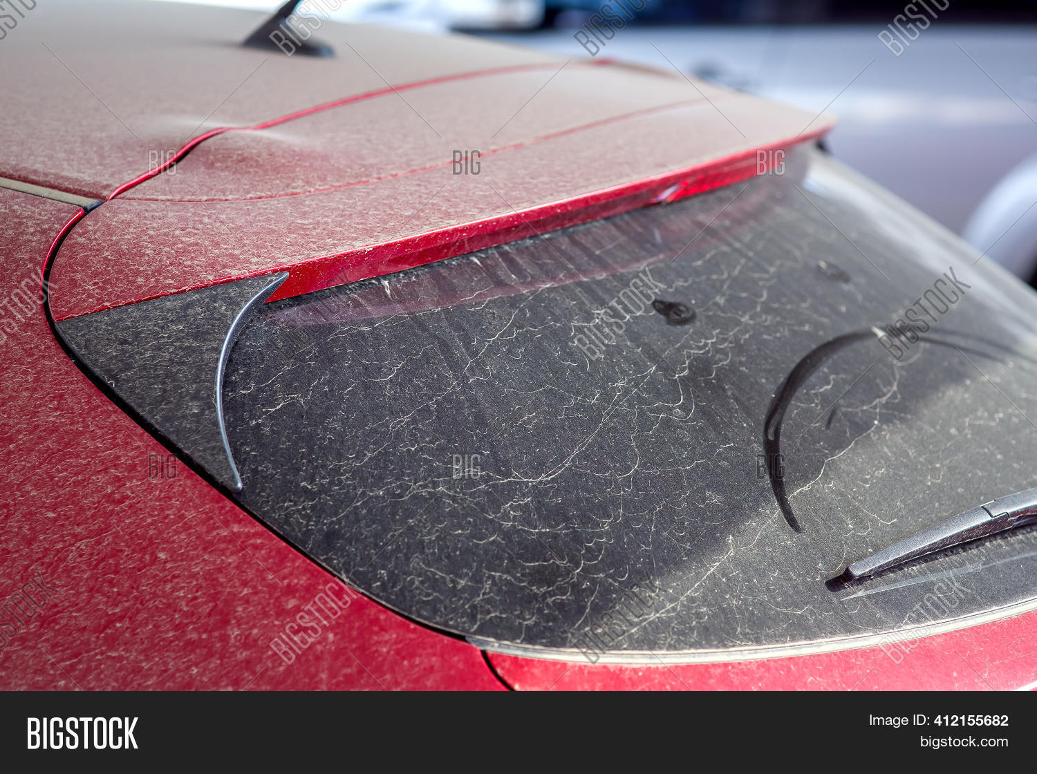 Dirty Red Car Rear Image & Photo (Free Trial) | Bigstock