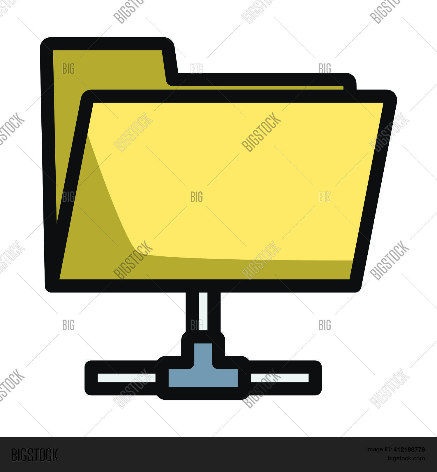 Shared Folder Icon. Vector & Photo (Free Trial) | Bigstock