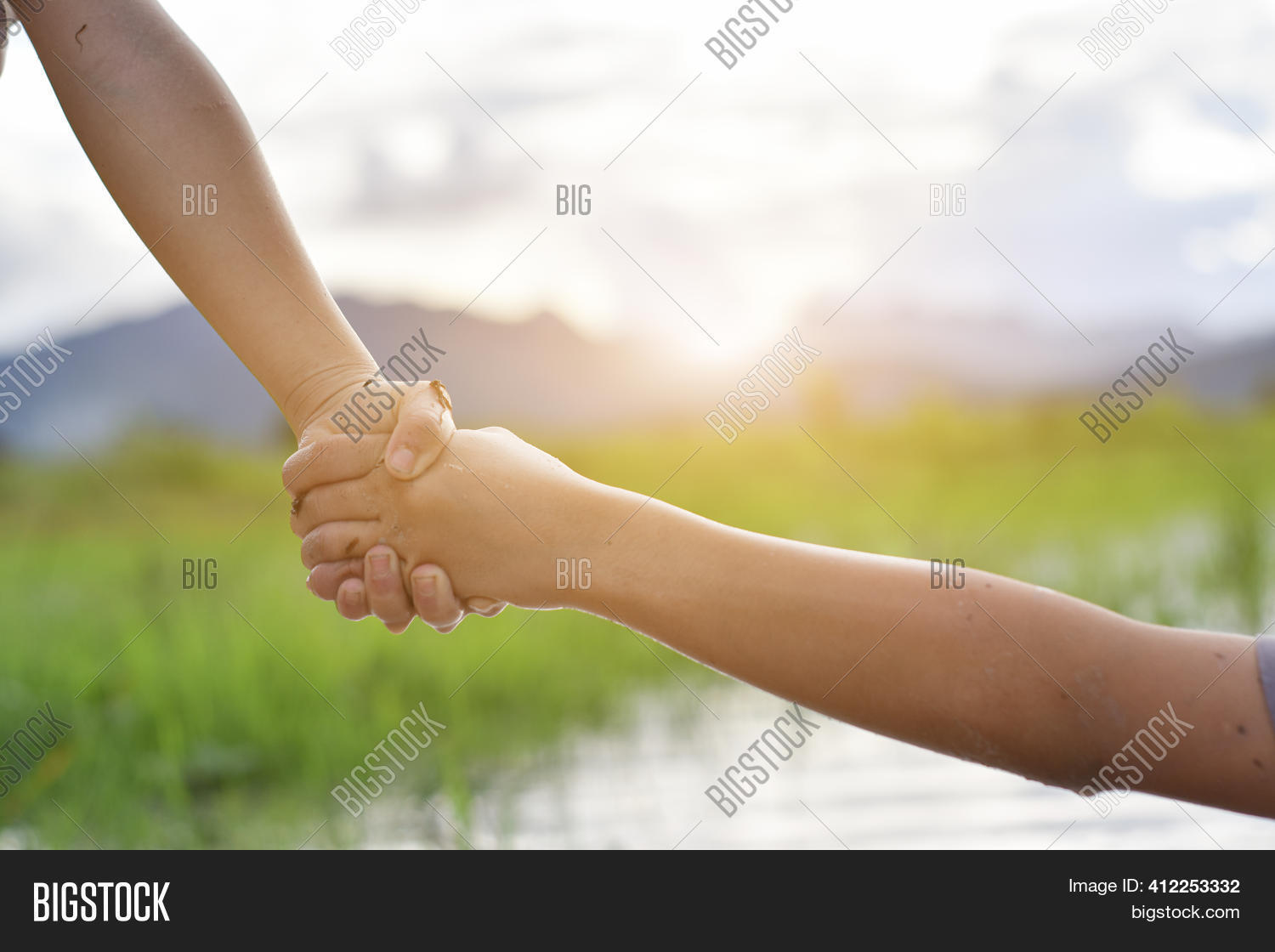 Hands Two Child Image & Photo (Free Trial) | Bigstock