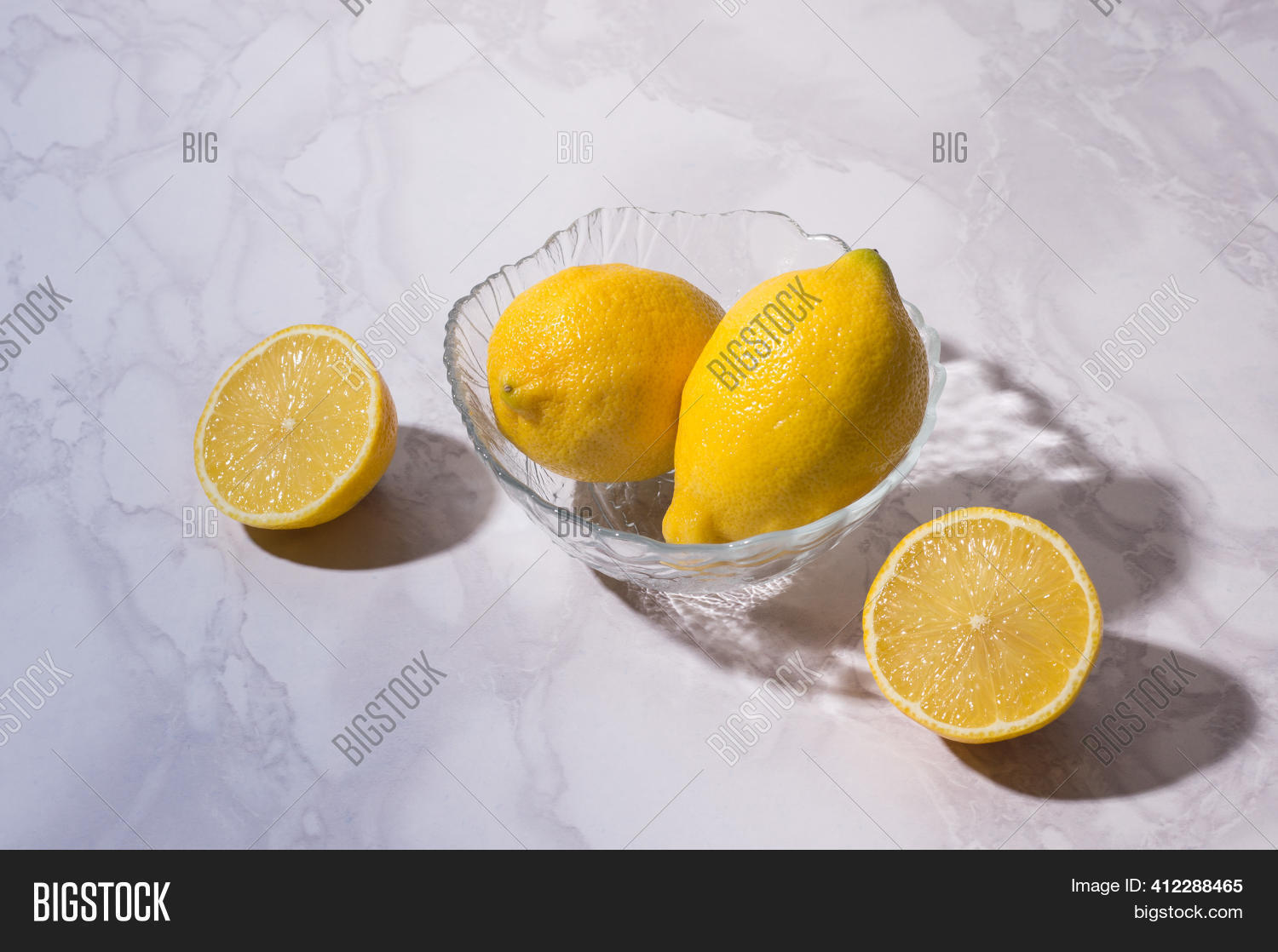 Glass Bowl Lemons On Image & Photo (Free Trial) | Bigstock