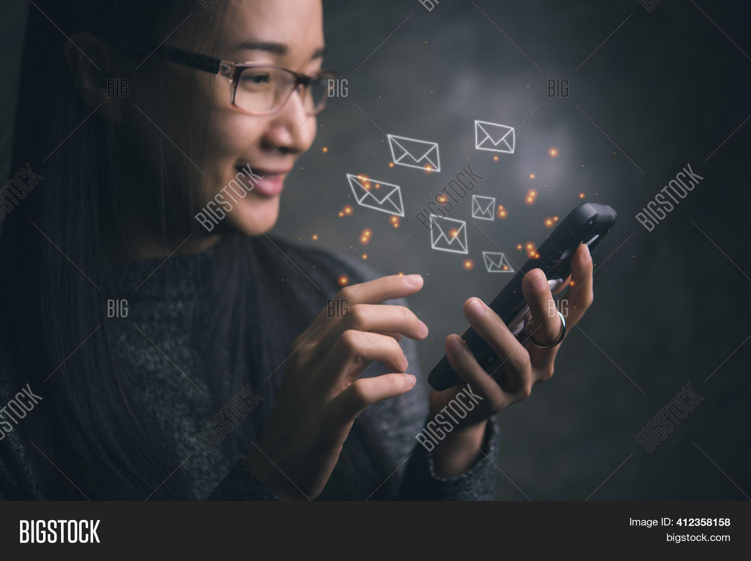 Woman Sending E-mail Image & Photo (Free Trial) | Bigstock