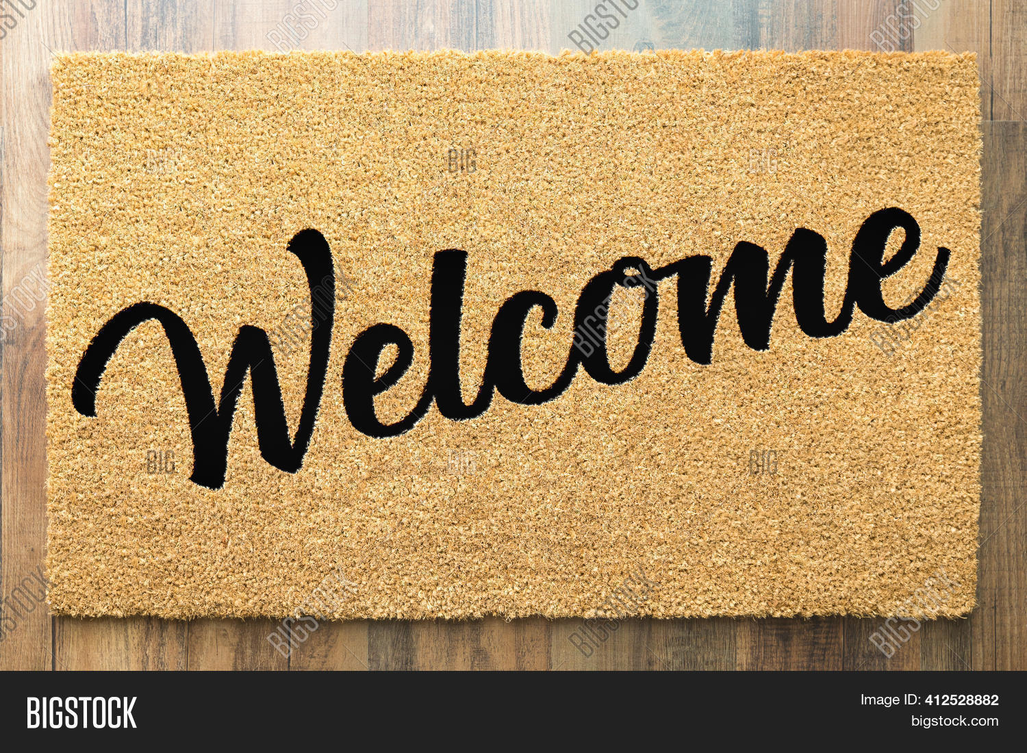Tan Welcome Mat On Image & Photo (Free Trial) | Bigstock