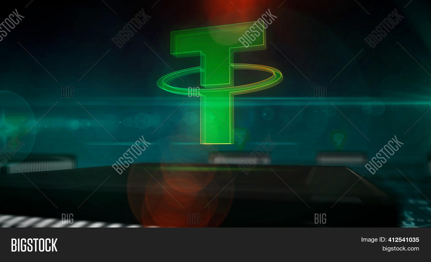 Tether Symbol Abstract Image & Photo (Free Trial) | Bigstock