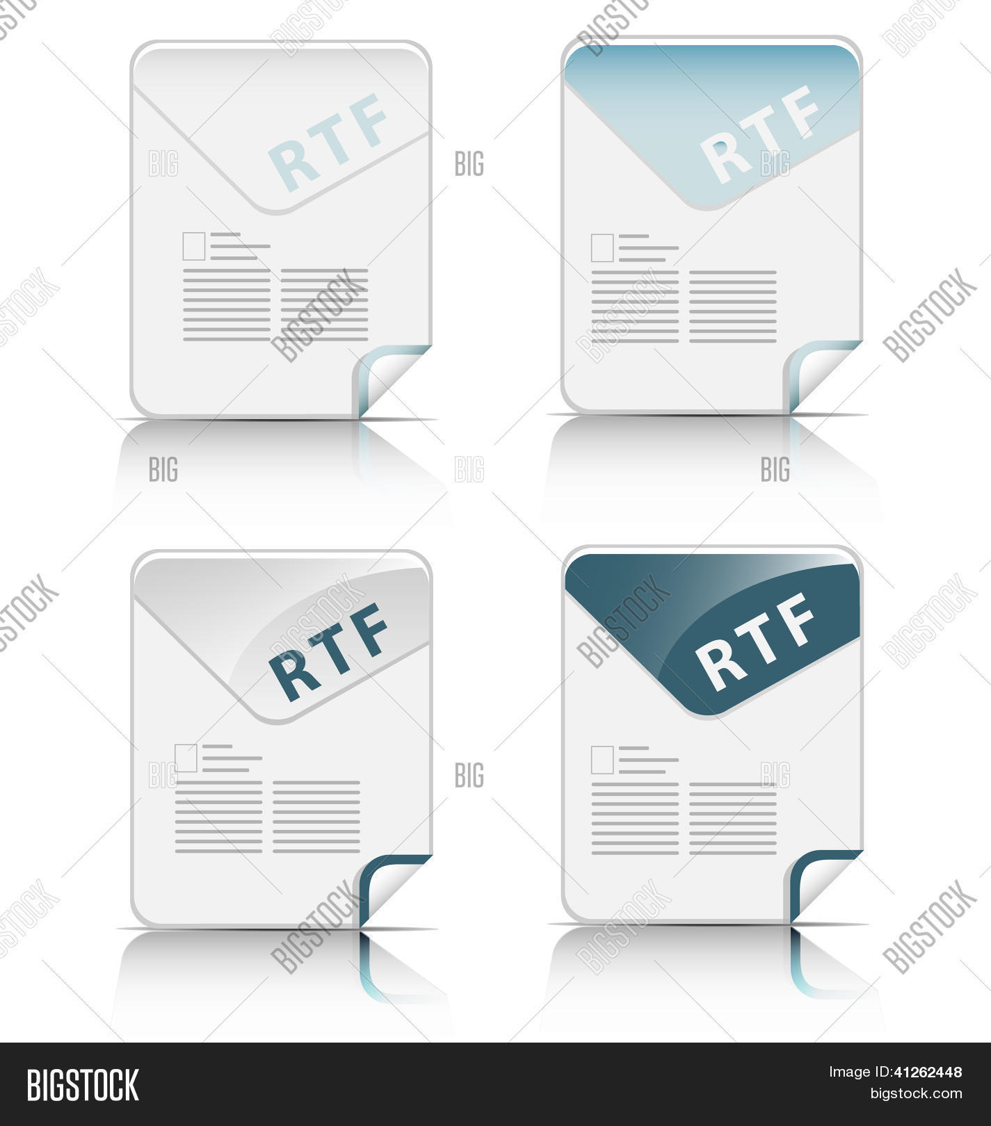 "RTF" File Type Icon Vector & Photo (Free Trial) | Bigstock