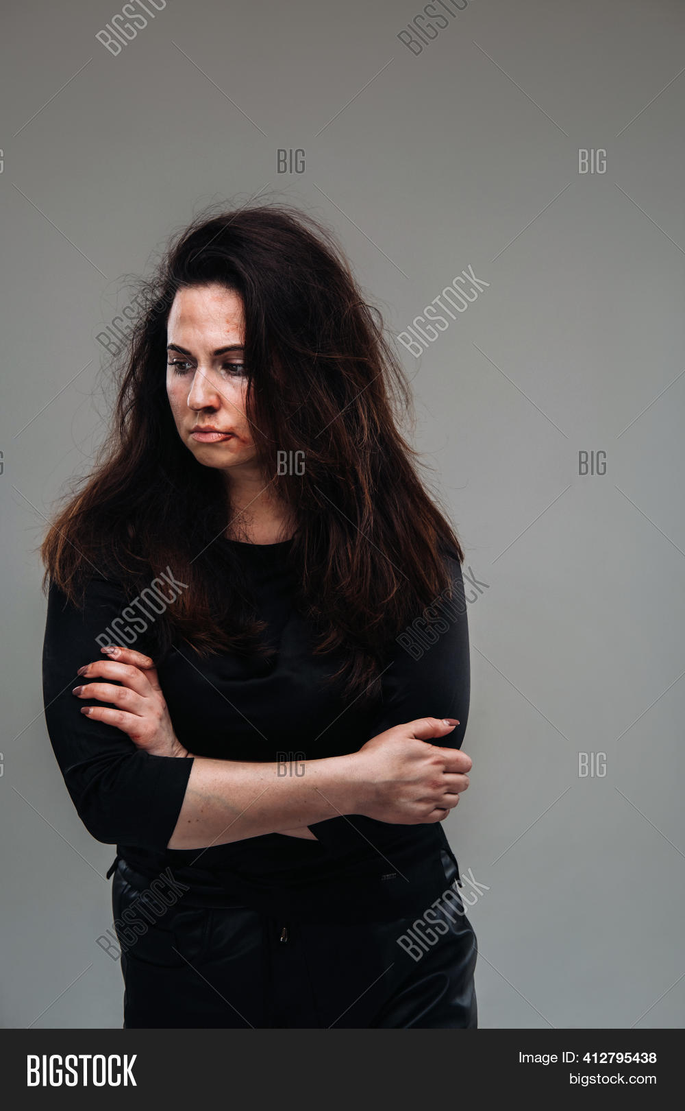 Battered Woman Black Image & Photo (Free Trial) | Bigstock
