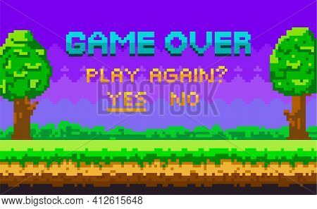 Game Over Pixel-game Vector & Photo (Free Trial) | Bigstock