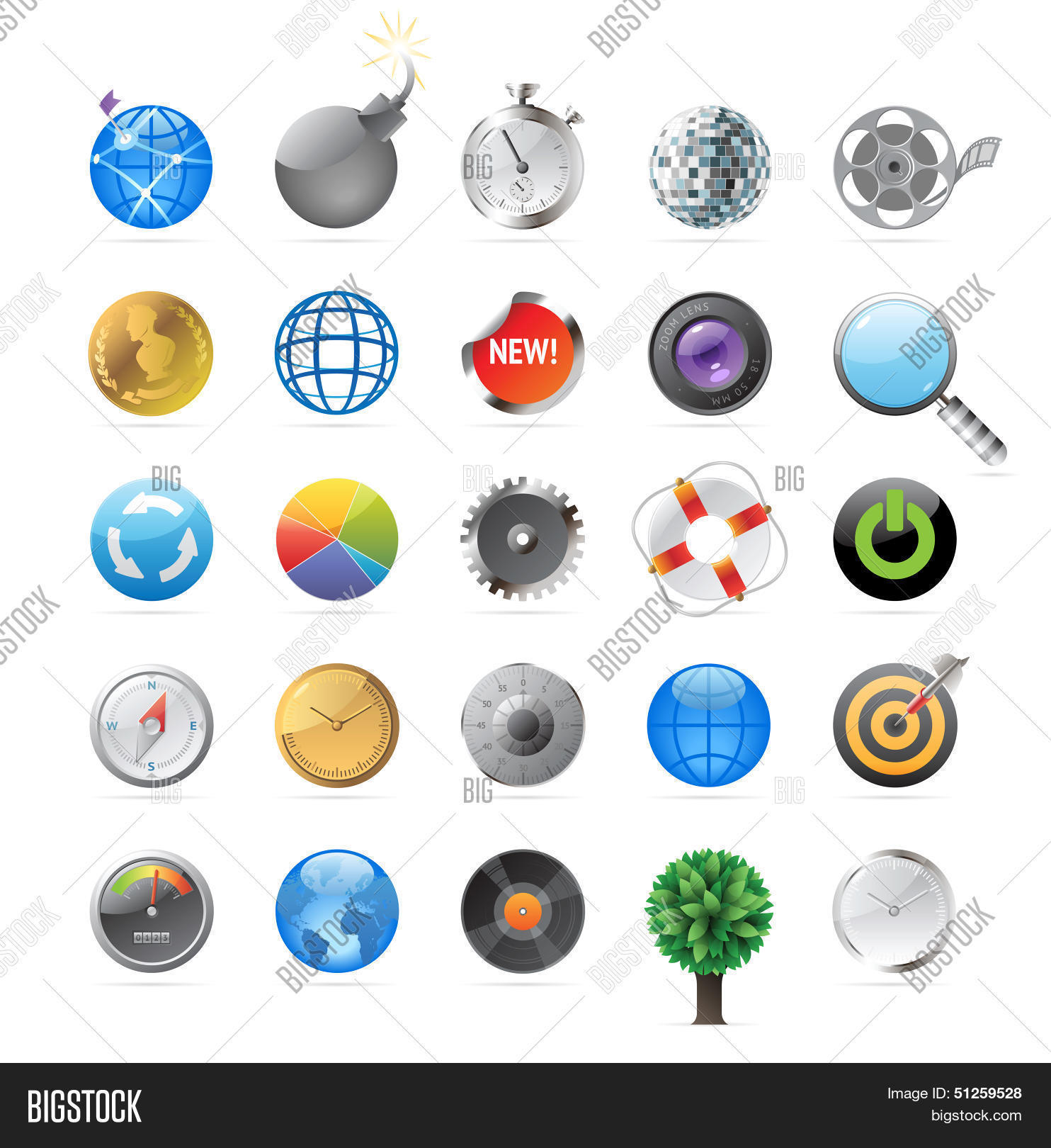 Icons Circles Vector & Photo (Free Trial) | Bigstock
